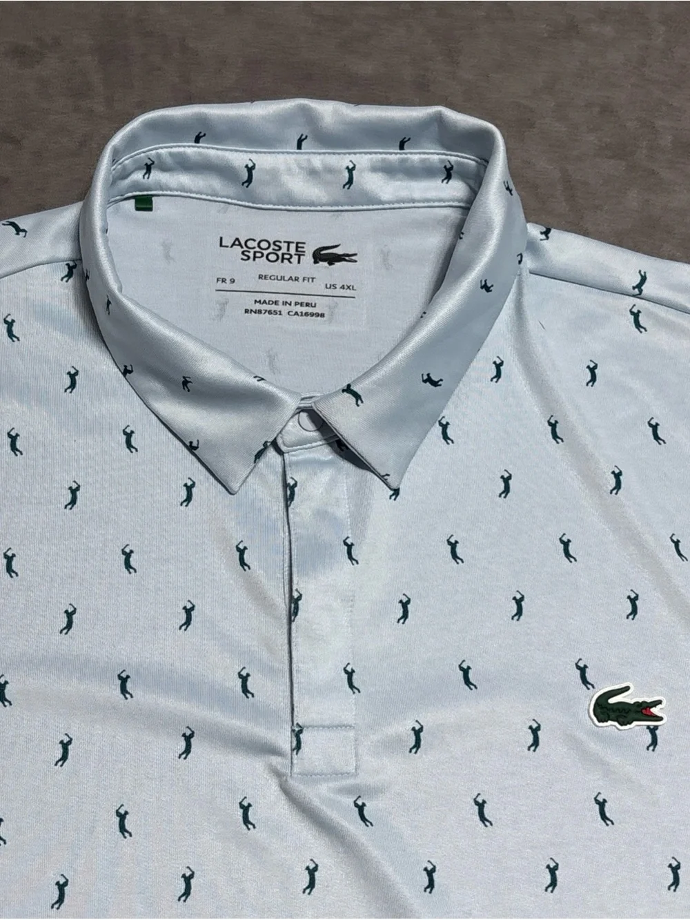 Lacoste | Shirts | Lacoste Mens White Polo With Navy Crocodile Motif ...